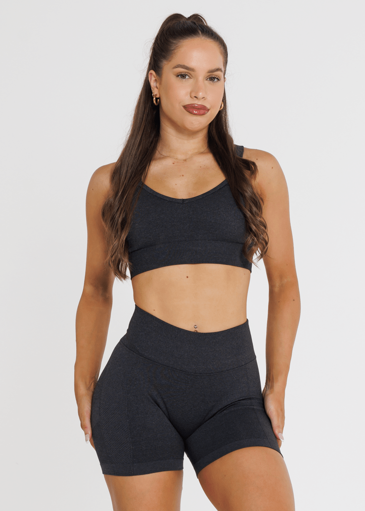 Prime Seamless Bra - Obsidian | Be Activewear