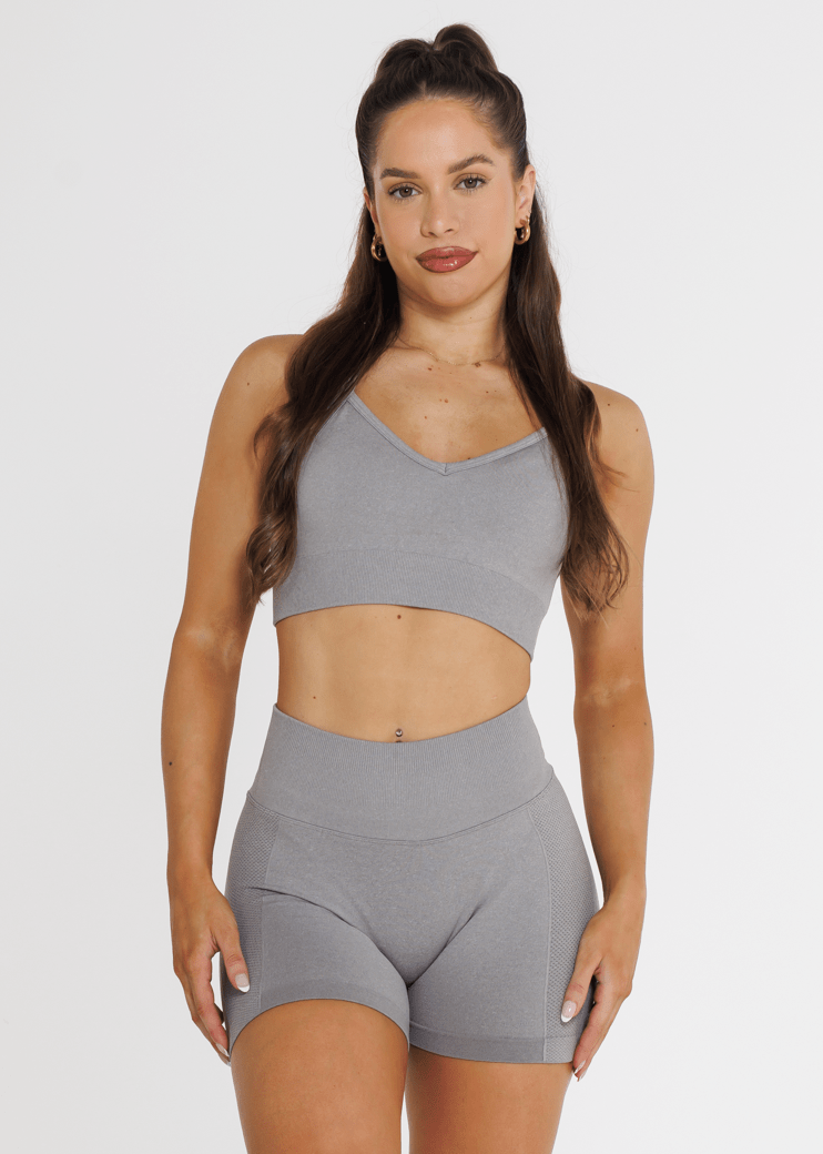 Prime Seamless Bra - Ash | Be Activewear
