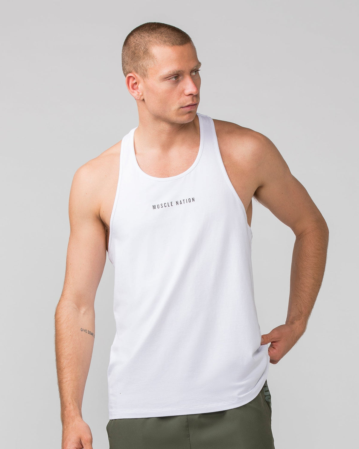 Infinite Y Back Singlet - White | Muscle Nation | Be Activewear