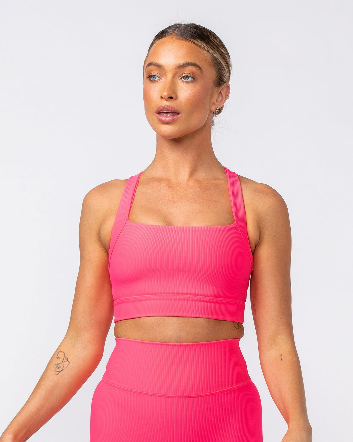 Rebound Rib Bra - Neon Pink | Muscle Nation | Be Activewear