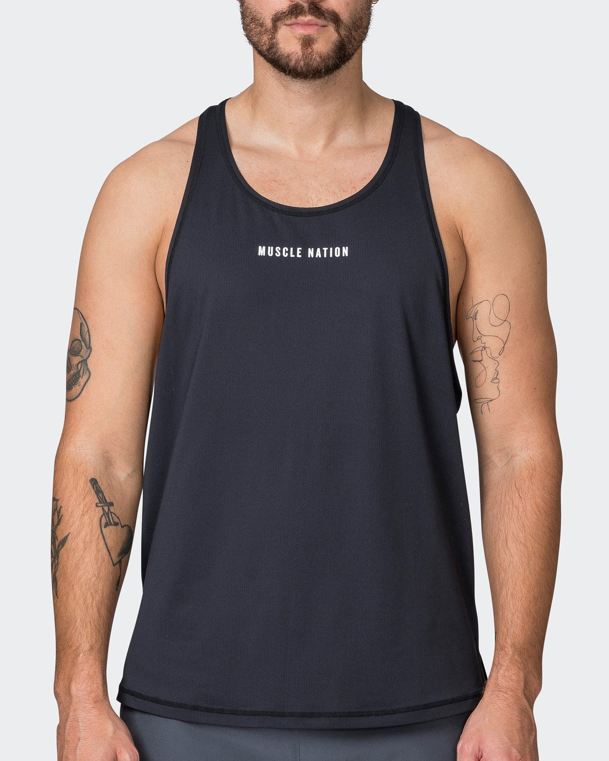 Drop Arm Mesh Training Singlet - Black | Be Activewear