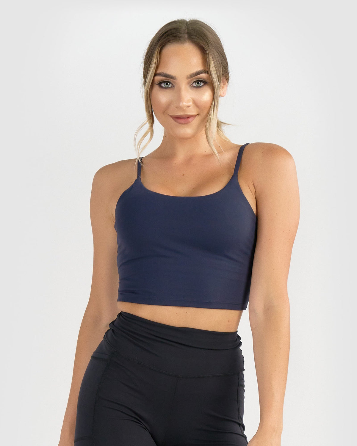 Core Trainer Libby Active Crop - Navy | Be Activewear