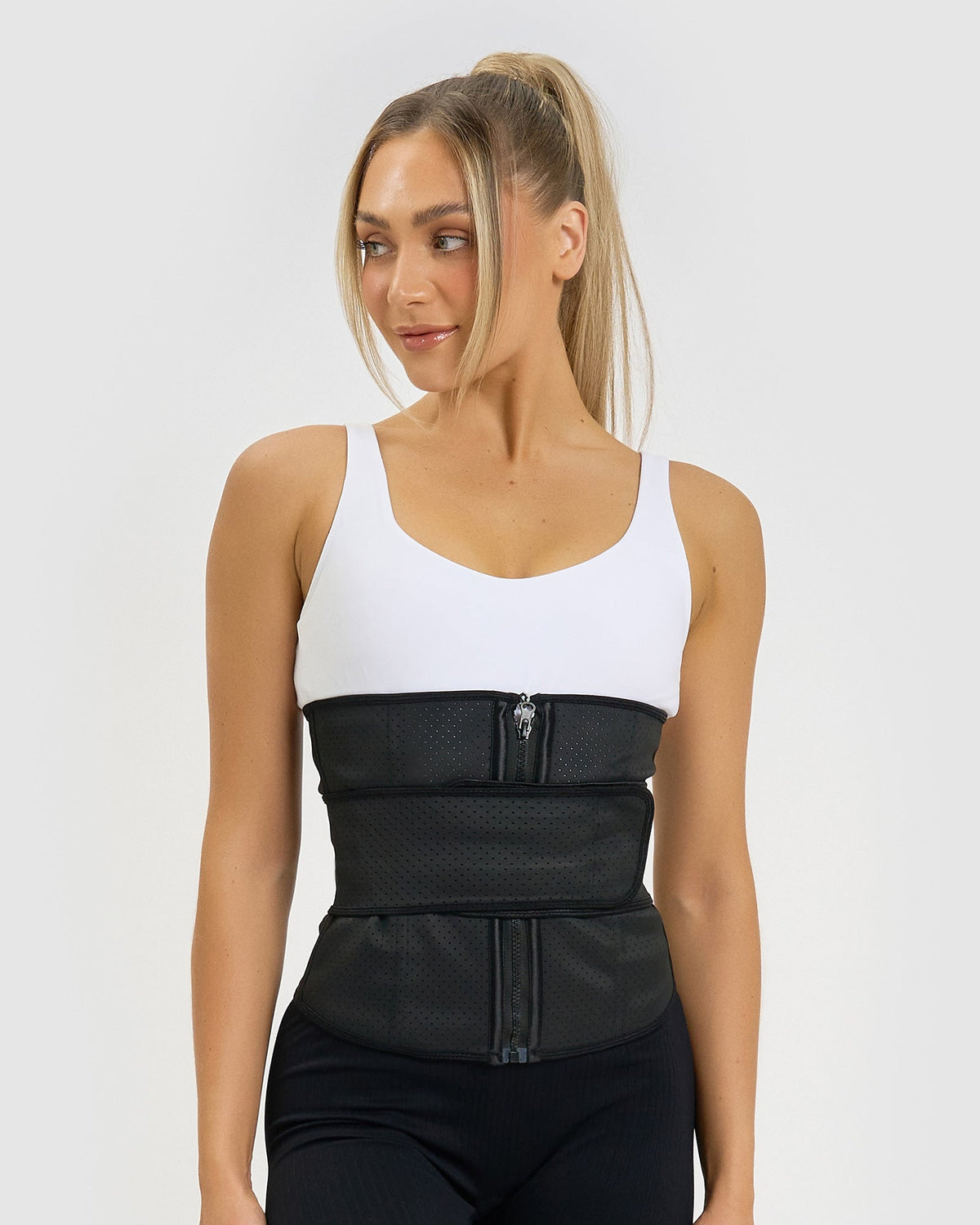 Core Trainer Latex Breathable Velcro Band - Black | Be Activewear