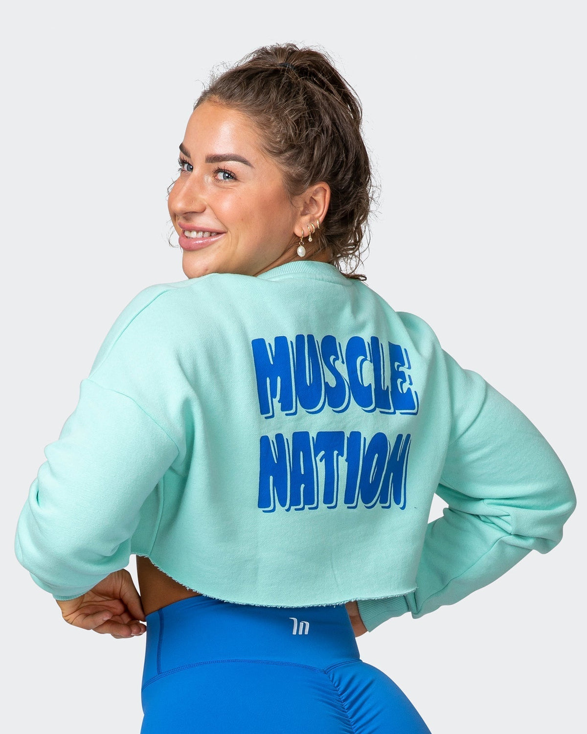 Pass Time Cropped Jumper - Peppermint | Buy | Be Activewear