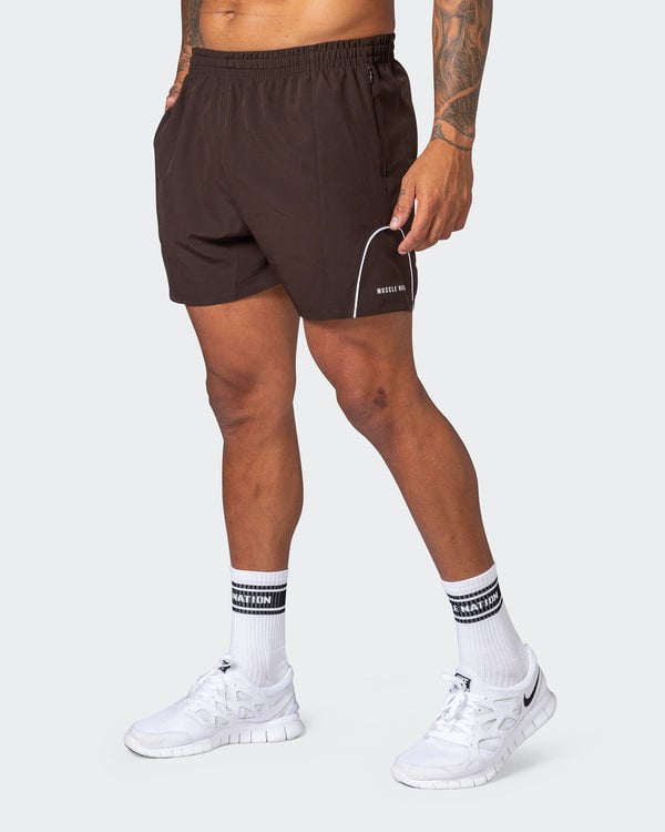 Deuce Training Shorts - Cocoa | Be Activewear