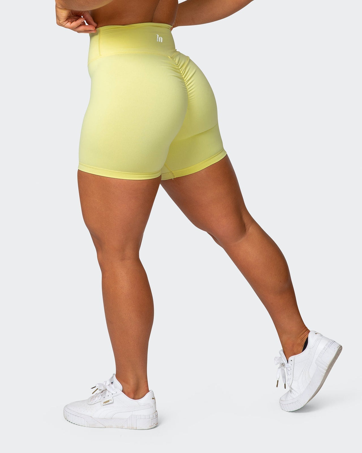 Signature Scrunch Bike Shorts - Sunny Lime | Be Activewear