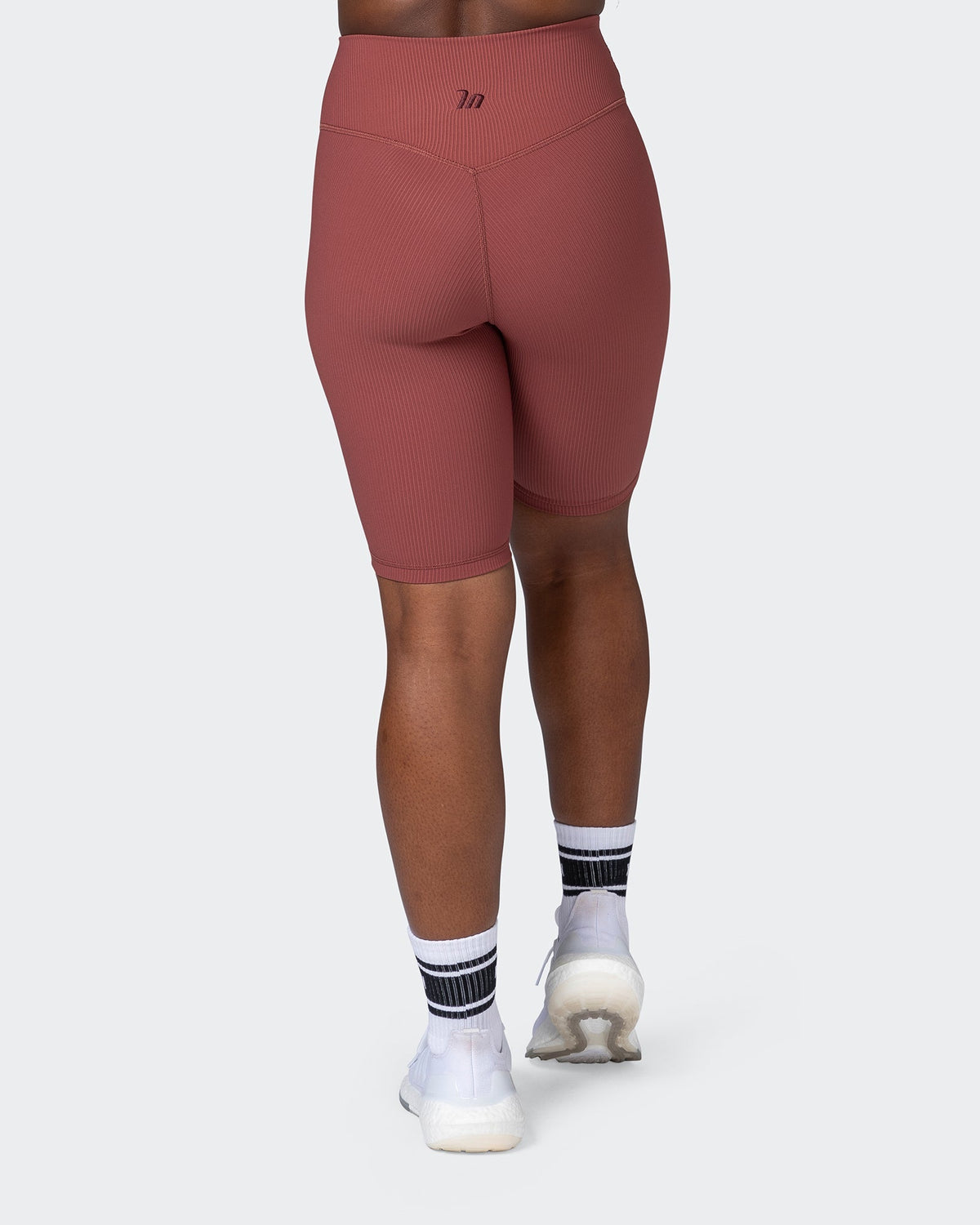 Zero Rise Rib Referee Length Shorts - Maple | Be Activewear